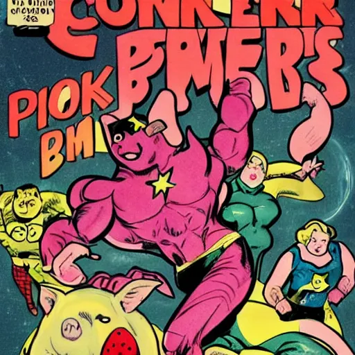 comic book cover for the Central Pork Superheroes, | Stable Diffusion ...