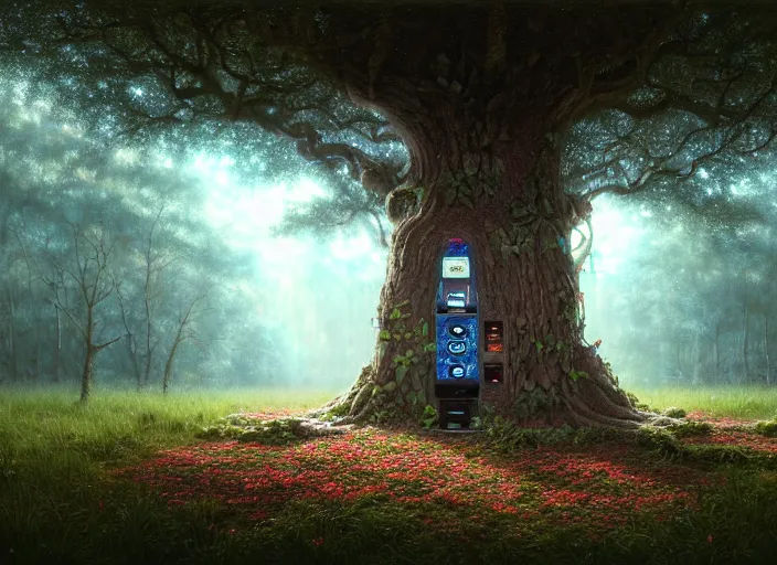 close up of a vending machine in an abandoned officie, | Stable ...