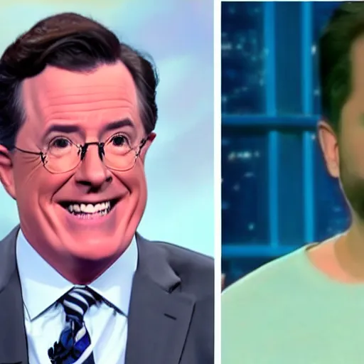 stephen colbert with a frozen frosted ice cubes beard | Stable ...