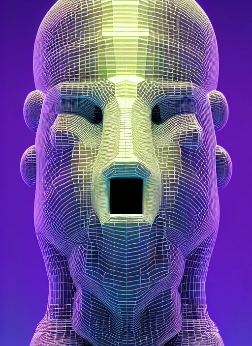a 3 d god - being head made of speaker stacks. profile | Stable ...