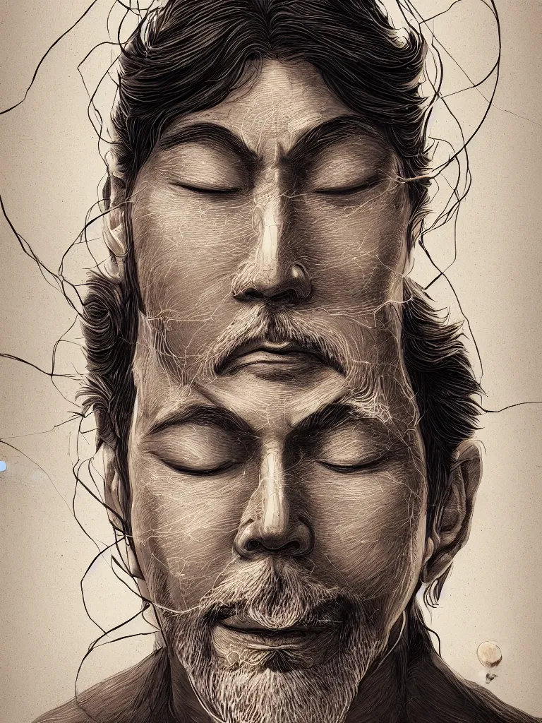 Portrait of Satoshi Nakamoto reaching enlightenment | Stable Diffusion ...