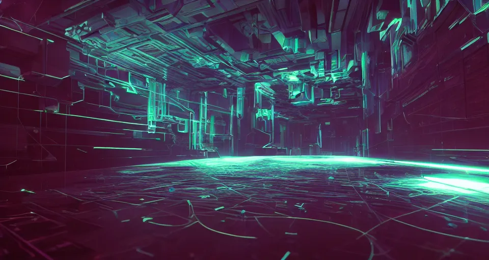 abstract 3 d hacker aesthetic from the 2 0 0 0 s with | Stable ...