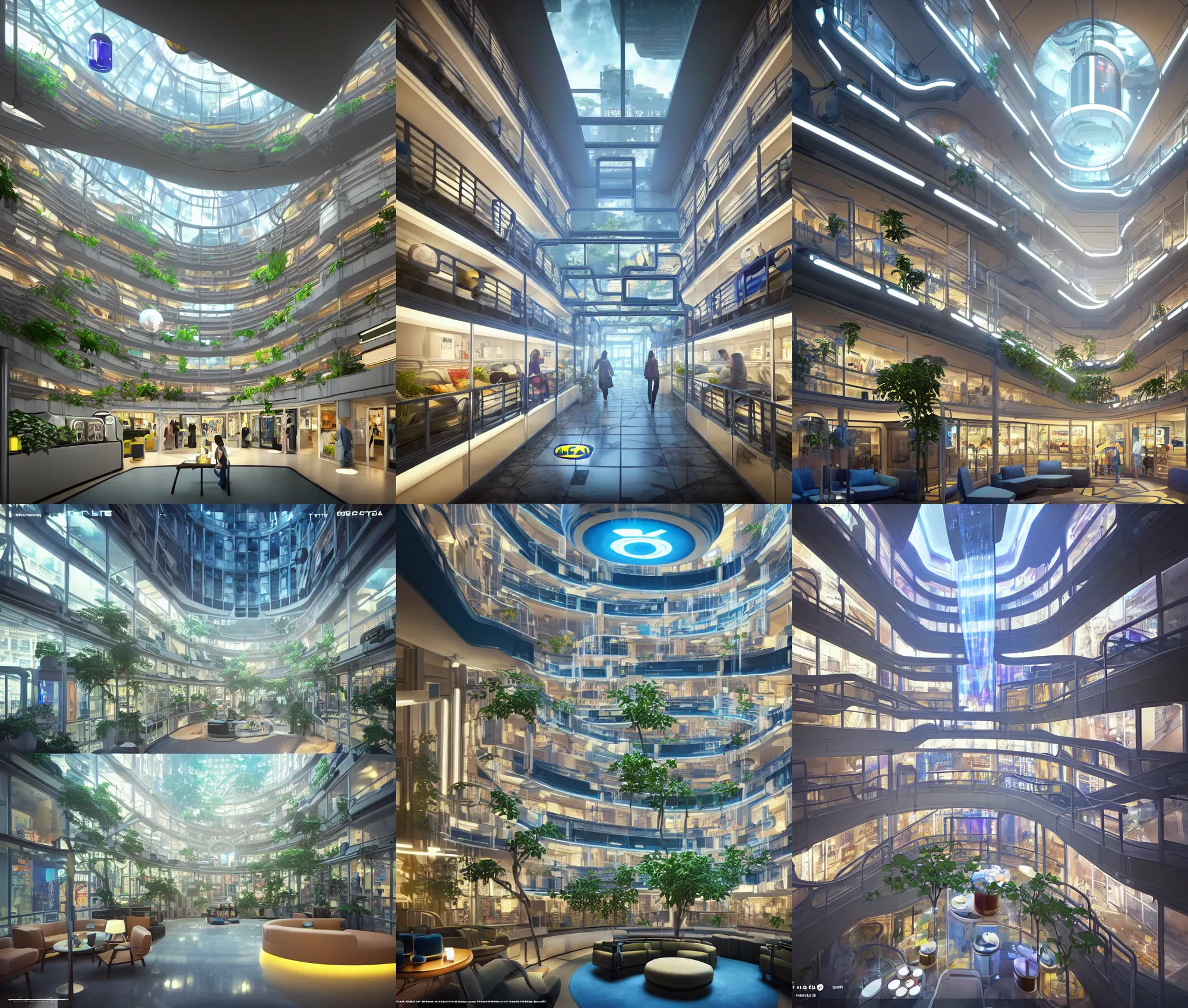a completely transparent hotel. you can see many | Stable Diffusion ...