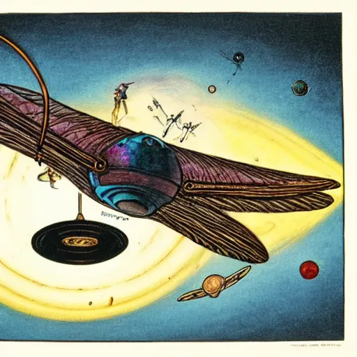 a mouse wearing clockwork wings flying through | Stable Diffusion | OpenArt