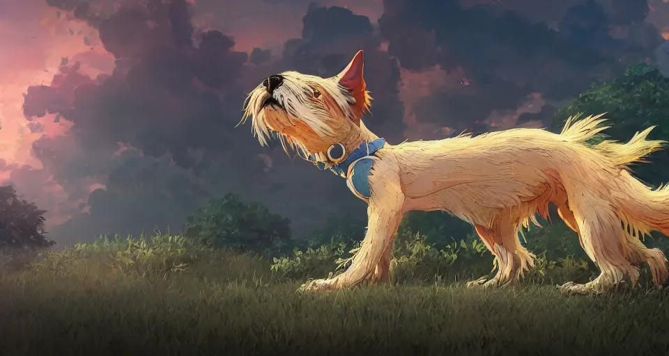 a beautiful painting of a mutated dog by studio | Stable Diffusion ...