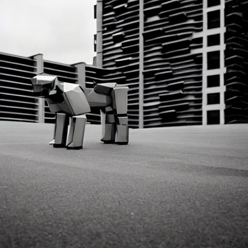 brutalist robot dog, sharp edges, modern, minimalist | Stable Diffusion ...