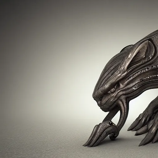 alien rabbit in the space by HR giger, octane render, | Stable Diffusion