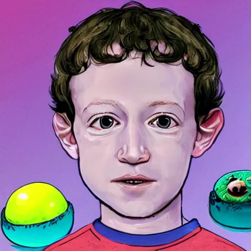 small child alien mark Zuckerberg on an alien planet | Stable Diffusion ...