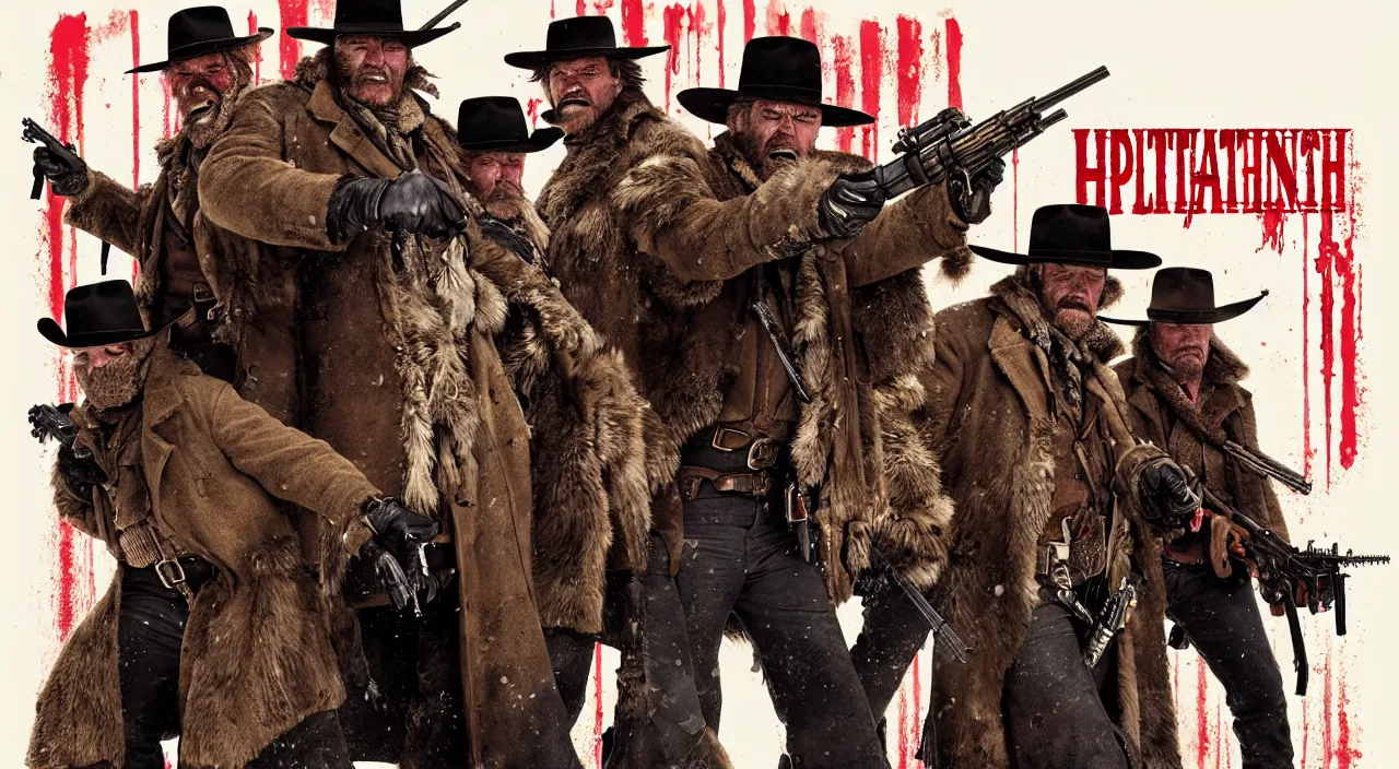 epic action gunfight scene from The Hateful Eight by | Stable Diffusion ...