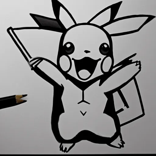 how to draw pikachu step by step instructions, pencil | Stable Diffusion