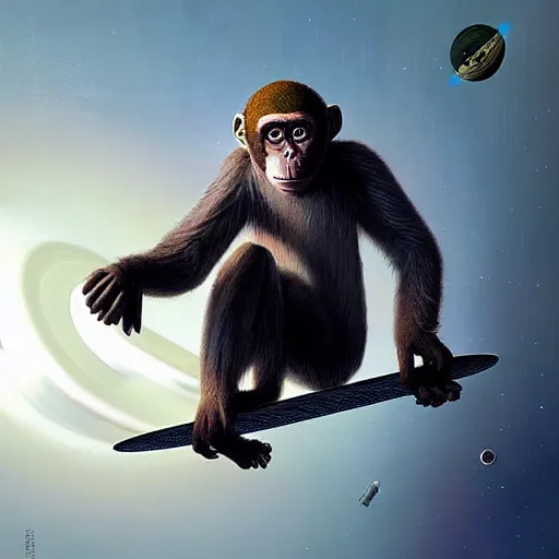 a full body monkey cosmonaut with a crown on his | Stable Diffusion ...