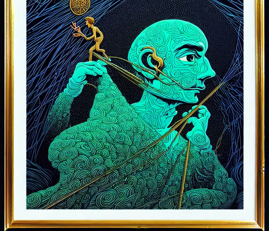 A highly detailed crisp 2D god like figure with small | Stable Diffusion