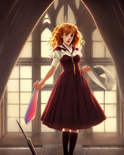 beautiful pinup anime art of hermione granger by emma | Stable ...