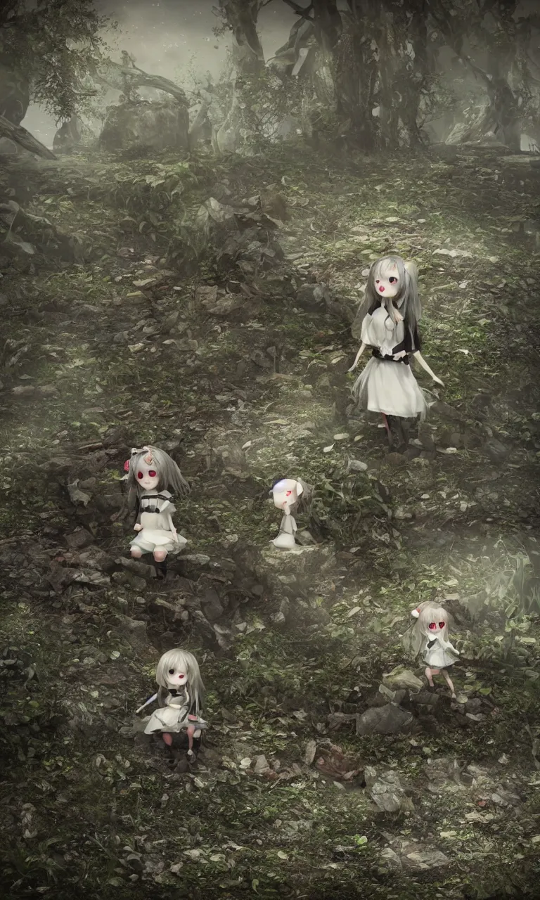 cute fumo plush girl enigmatic gothic maiden on an | Stable Diffusion ...