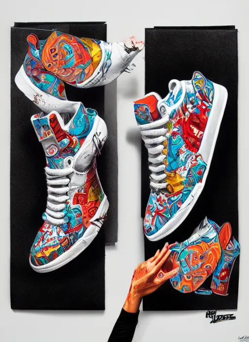 zombie jordan shoes hiphop streetwear drip, tristan | Stable Diffusion ...