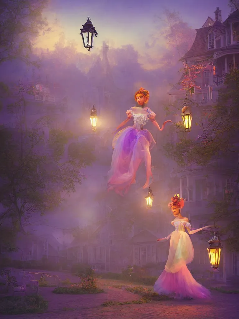 a princess runing down a stair, magical, crystal, | Stable Diffusion ...