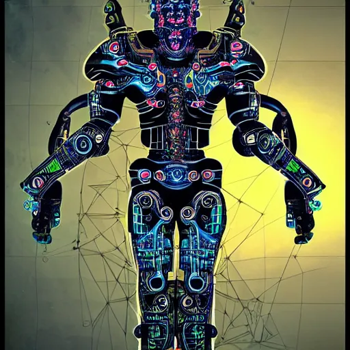cyborg hindu godbody skect, coherent, detailed, | Stable Diffusion