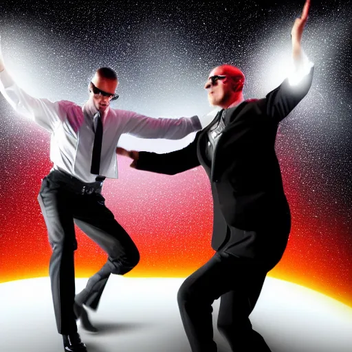 two secret service agents dancing at a rave, ultra | Stable Diffusion ...