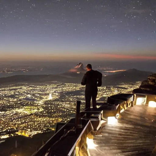 a band playing on top of table mountain in the | Stable Diffusion | OpenArt