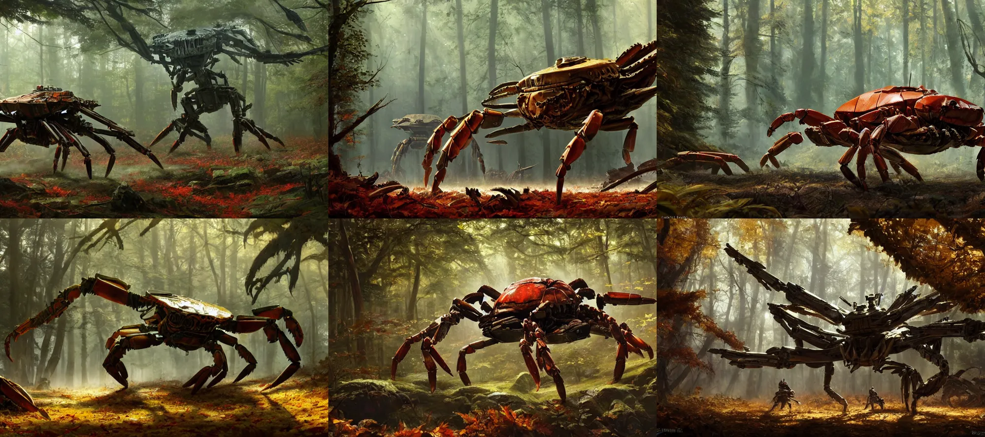 epic scene of a mechanical crab walker in a | Stable Diffusion | OpenArt