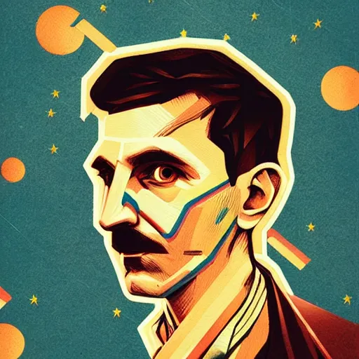 genius nikola tesla profile picture by sachin teng, | Stable Diffusion ...