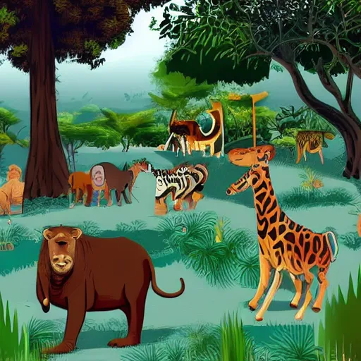 the zoo except humans instead of animals | Stable Diffusion | OpenArt