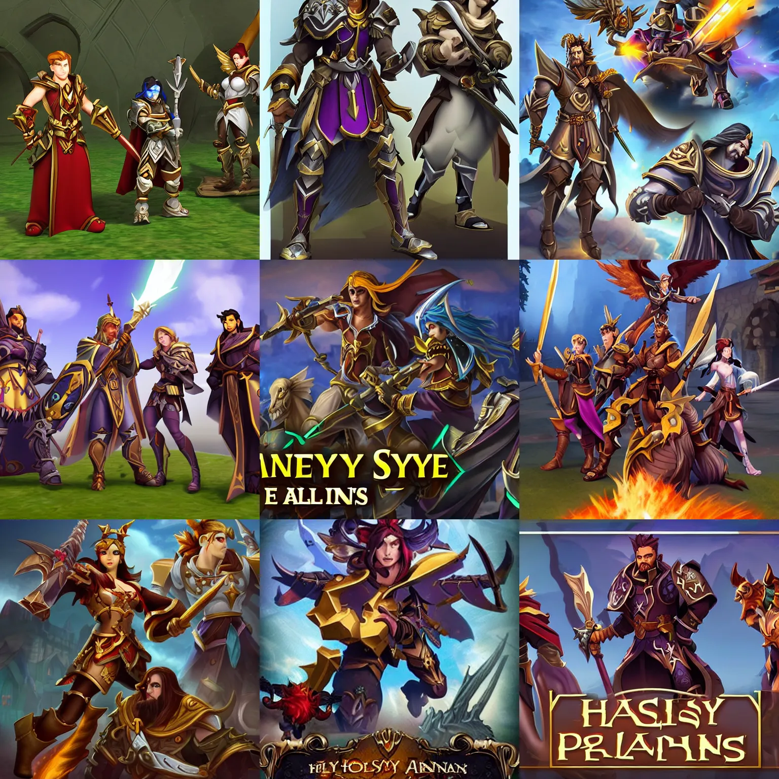 fantasy style, holy paladins fighting Evil | Stable Diffusion | OpenArt