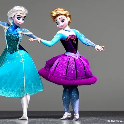 A photograph of Else and Anna from Frozen dancing as | Stable Diffusion ...