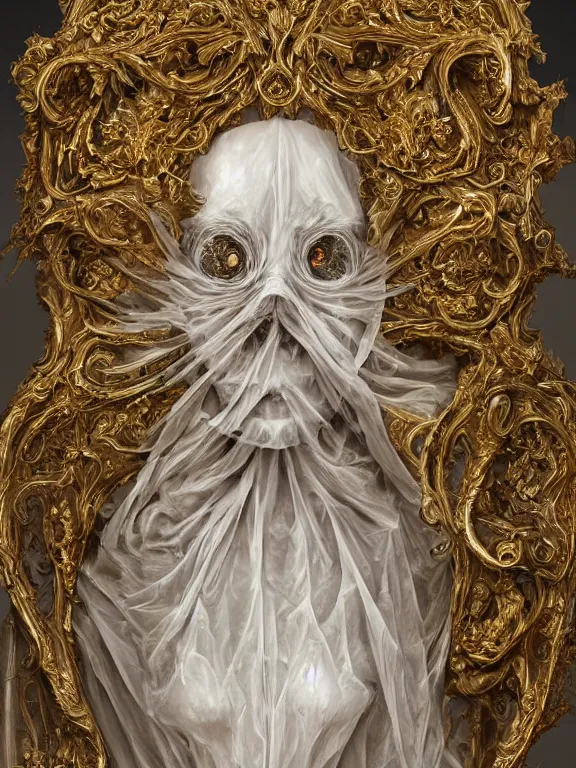 a beautiful render of baroque catholic veiled ghost | Stable Diffusion ...
