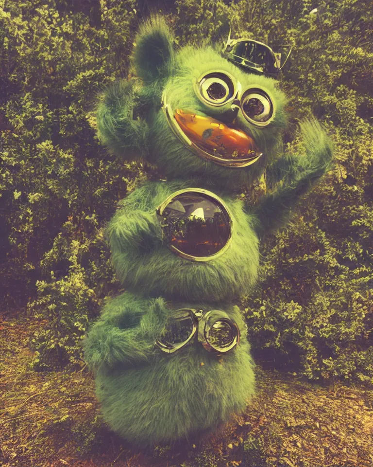 furby alien, retro futurism landscape, self portrait | Stable Diffusion ...