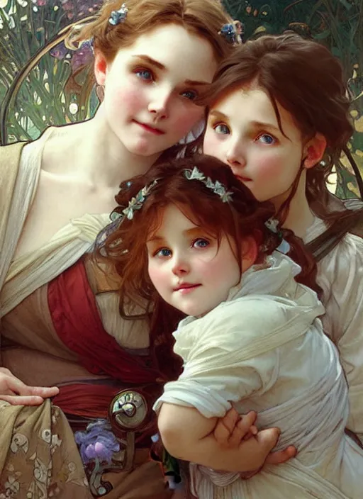 a cute little girl with a round cherubic face, blue | Stable Diffusion ...