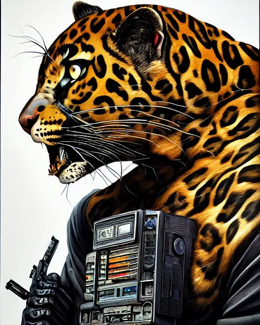 a portrait of a muscular anthropomorphic cyberpunk | Stable Diffusion ...