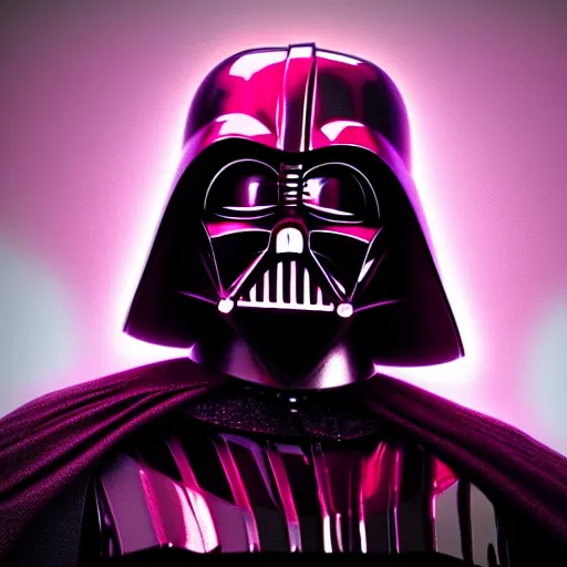 darth vader in pink metallic armour, photoreal, still | Stable ...