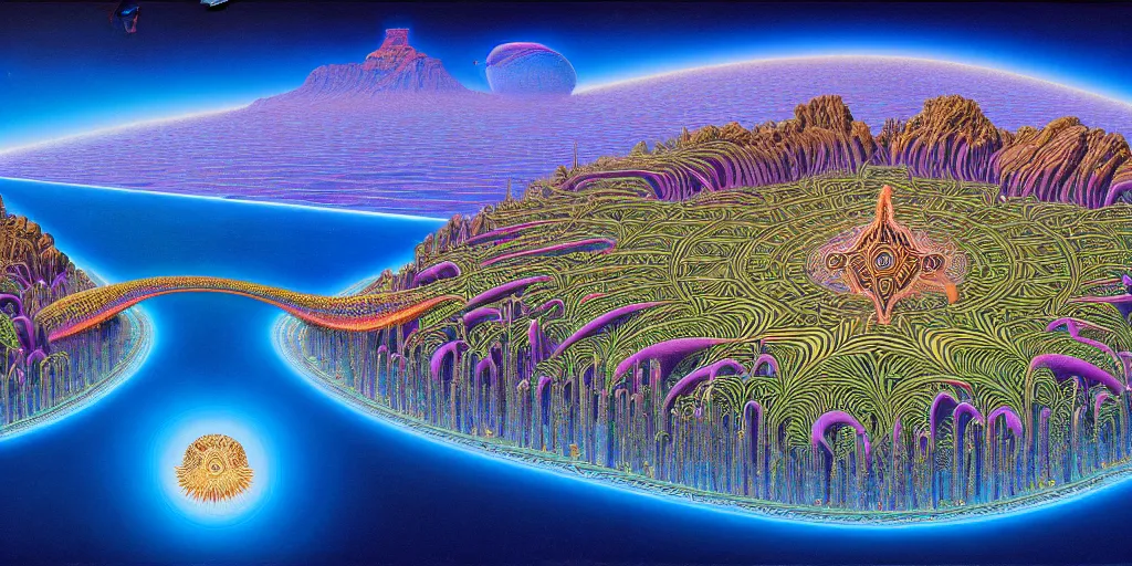 cinematic view of a dmt island paradise filled with | Stable Diffusion