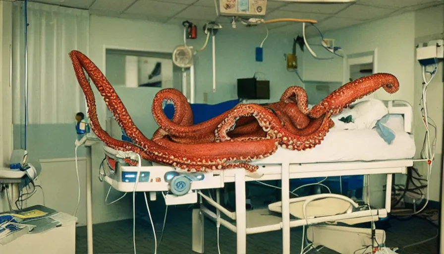 7 0 s movie still of an octopus in the hospital, | Stable Diffusion ...