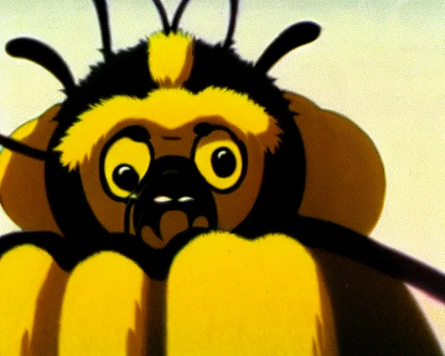 anime fine details still of a giant anthro bumble bee, | Stable ...