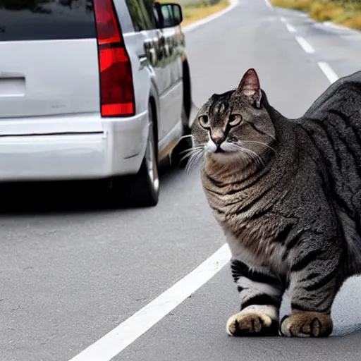 giant cat in traffic | Stable Diffusion | OpenArt