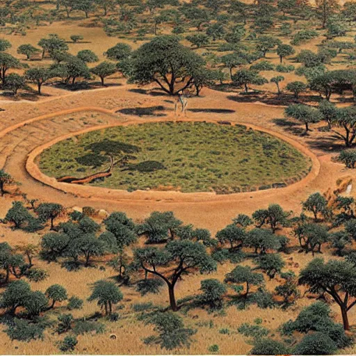 an oblique aerial view of ancient great zimbabwe | Stable Diffusion ...