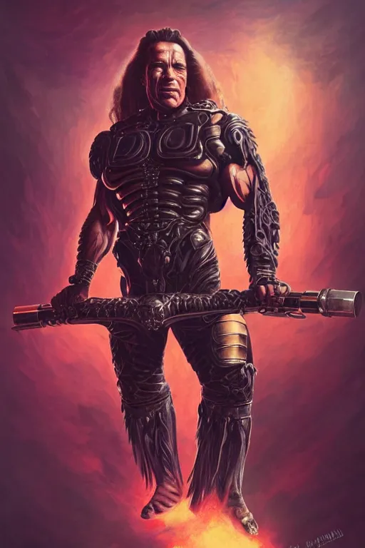 arnold schwarzenegger as a heavy metal musician, sci - | Stable ...