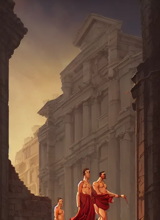 a roman emperor walking through a roman city, | Stable Diffusion | OpenArt