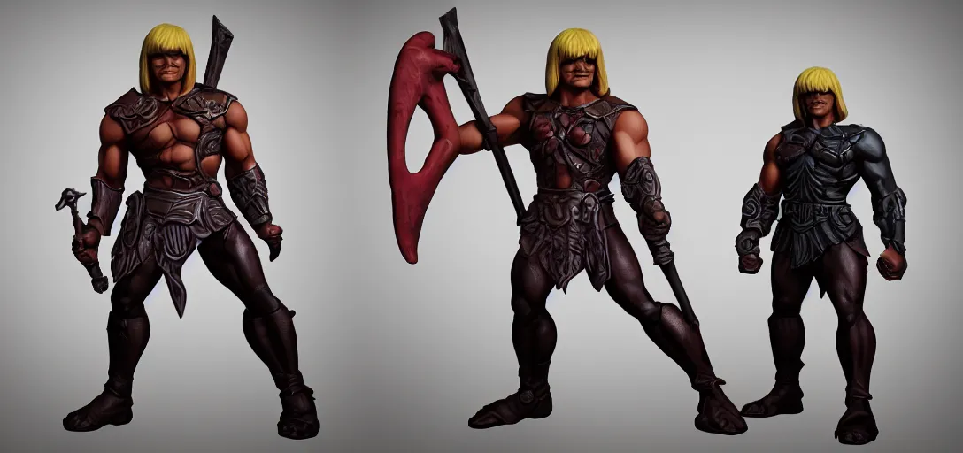 He-Man with a dark manner, centered fullest body | Stable Diffusion ...