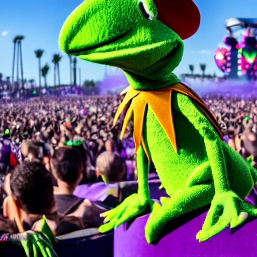 Kermit the frog attends EDC, National Geographic 2021, | Stable ...