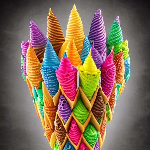 detailed photograph of an incredibly complex ice cream | Stable ...