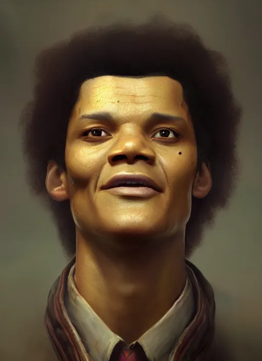 samuel jacksons face on spongebobs body, digital art, | Stable ...