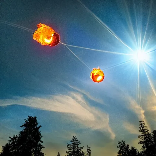 fireballs in the sky | Stable Diffusion | OpenArt