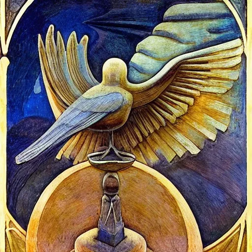 sculpture of a mechanical bird, by annie swynnerton | Stable Diffusion ...