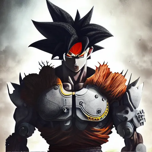 cyborg son goku, hyper-detailed, smooth, sharp focus, | Stable Diffusion