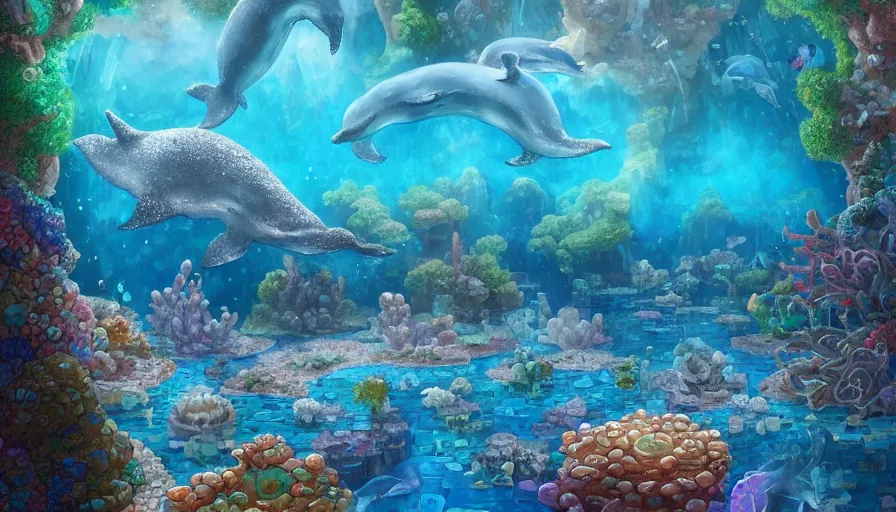 underground aquarium comprised of pearlstone and | Stable Diffusion | OpenArt