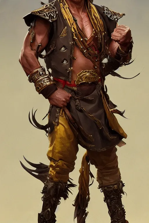 portrait of fantasy male brawler with gold teeth and | Stable Diffusion ...
