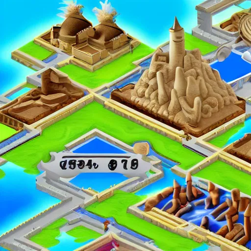 a screenshot of the game sandcastle tycoon | Stable Diffusion